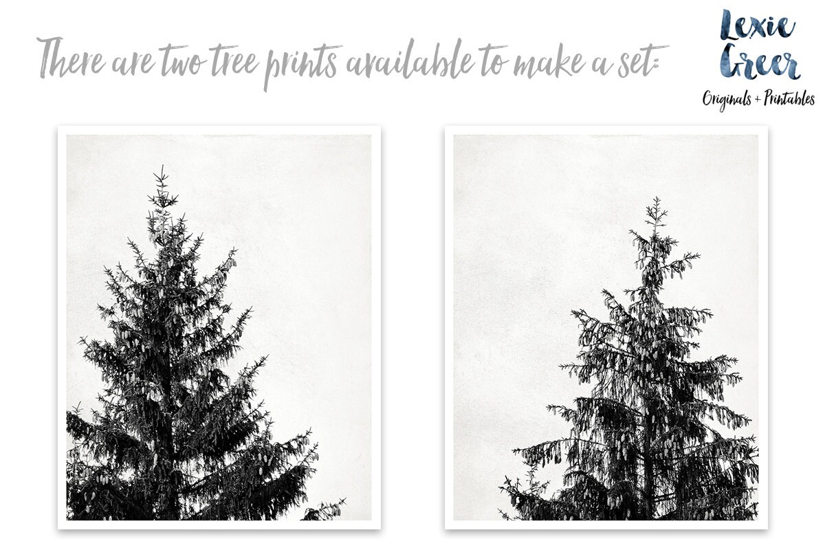 Scandinavian Art Tree Print Black and White Print Tree - Etsy