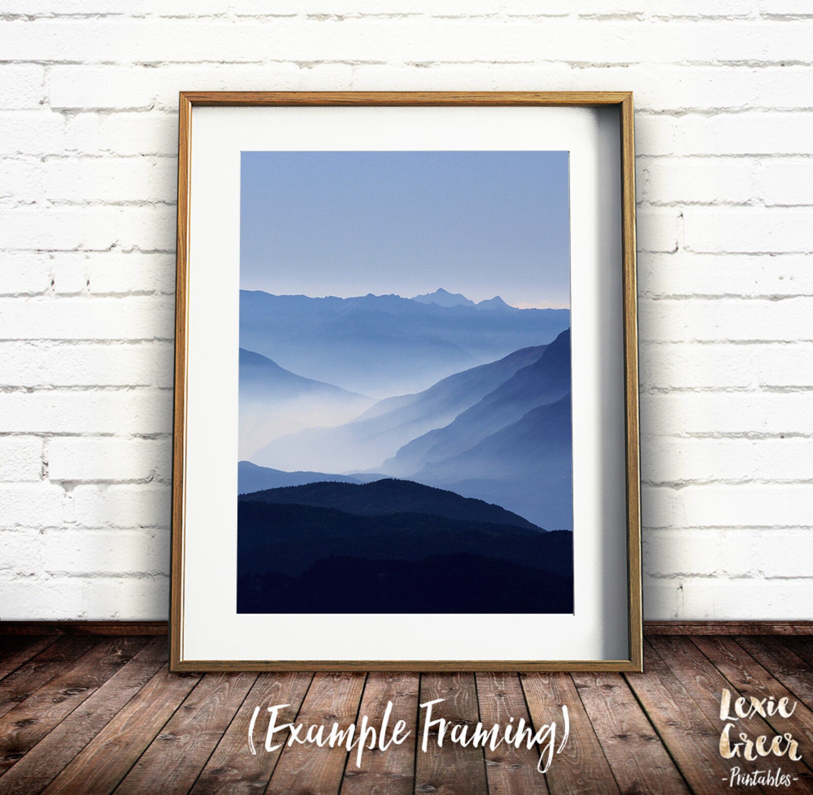 Blue Mountains Print, Denim Blue, Mountain Scene, Mountain Photo ...