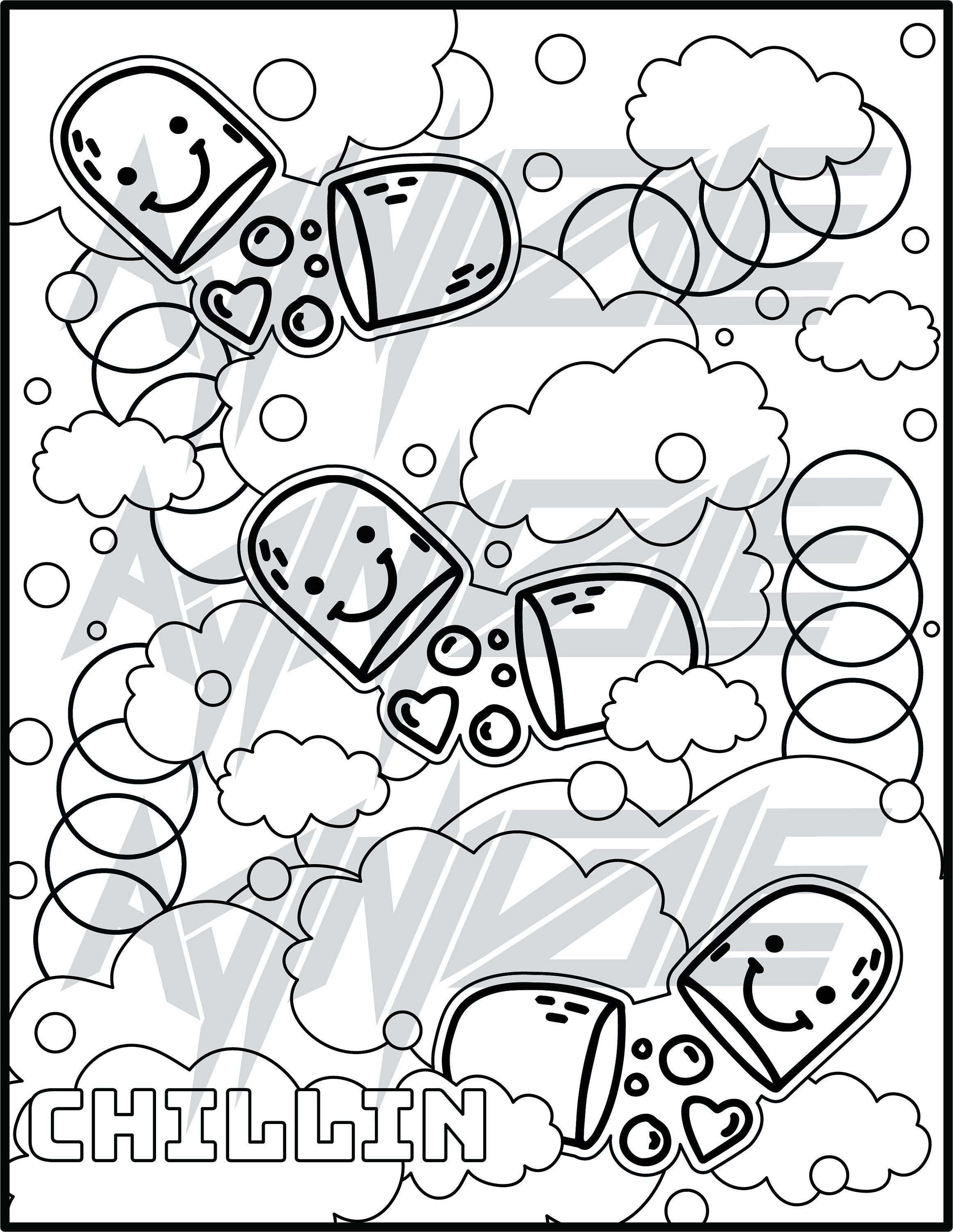 Chillin Coloring Page - Etsy