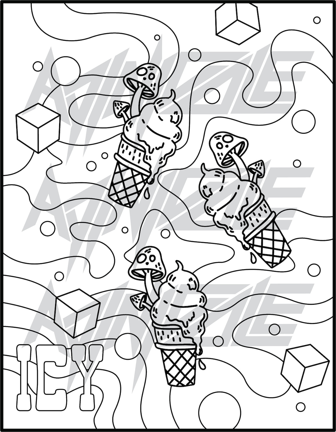 ICY Coloring Page - Etsy