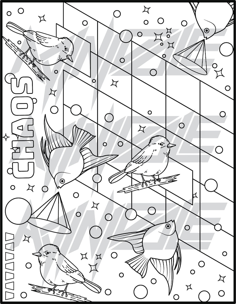 CHAOS Coloring Page - Etsy