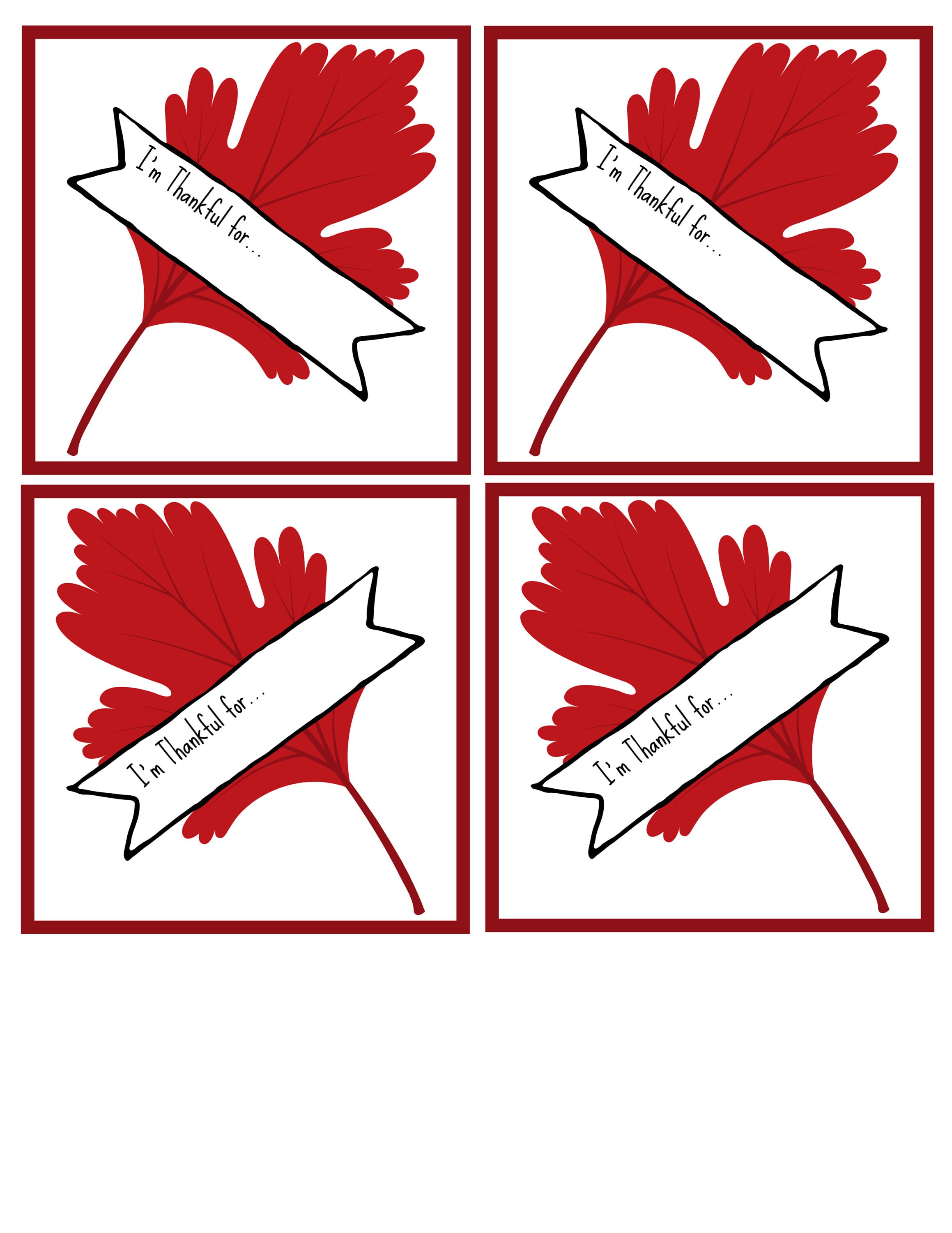 Thanksgiving Leaves - Gratitude Leaves - Printable Thankful Leaves ...