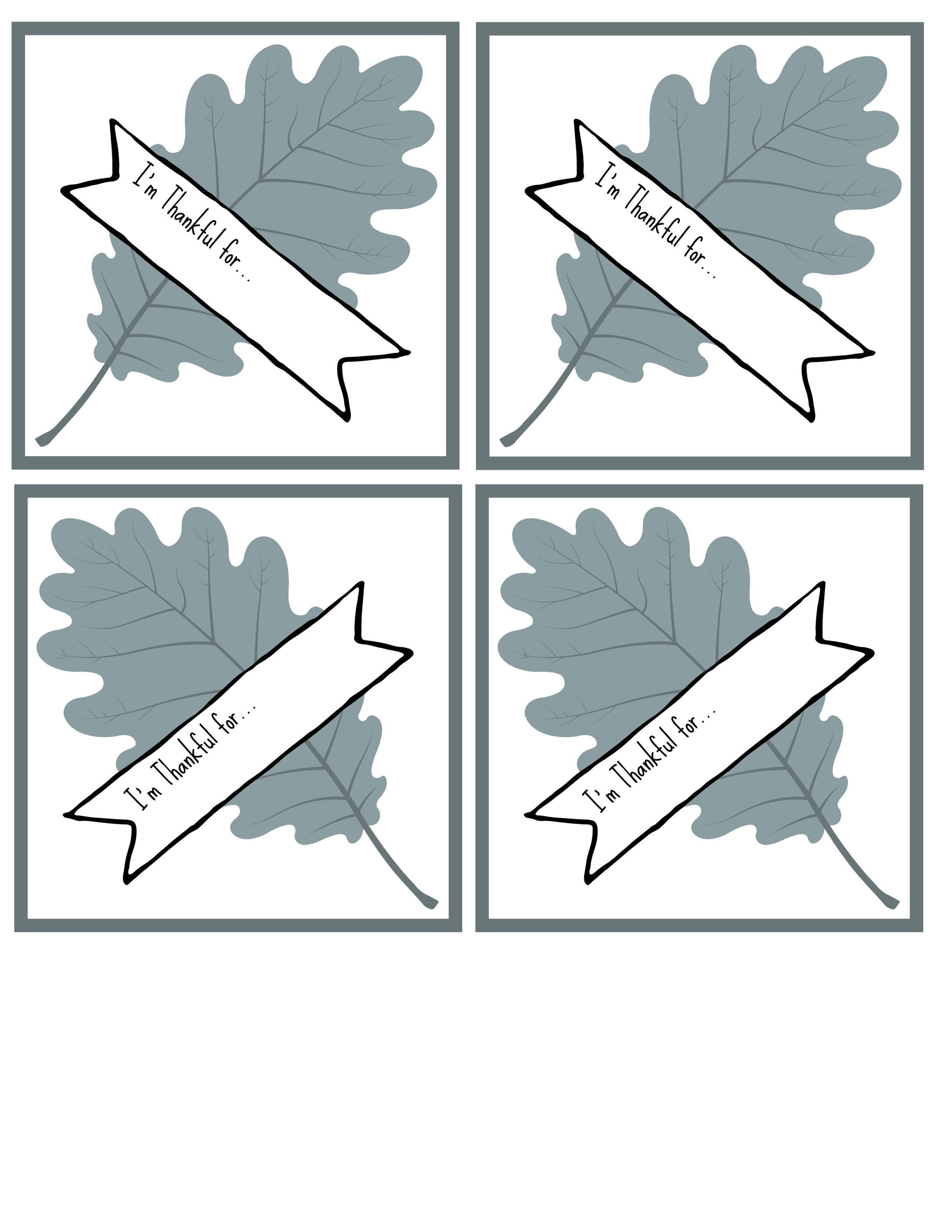 Thanksgiving Leaves - Gratitude Leaves - Printable Thankful Leaves ...