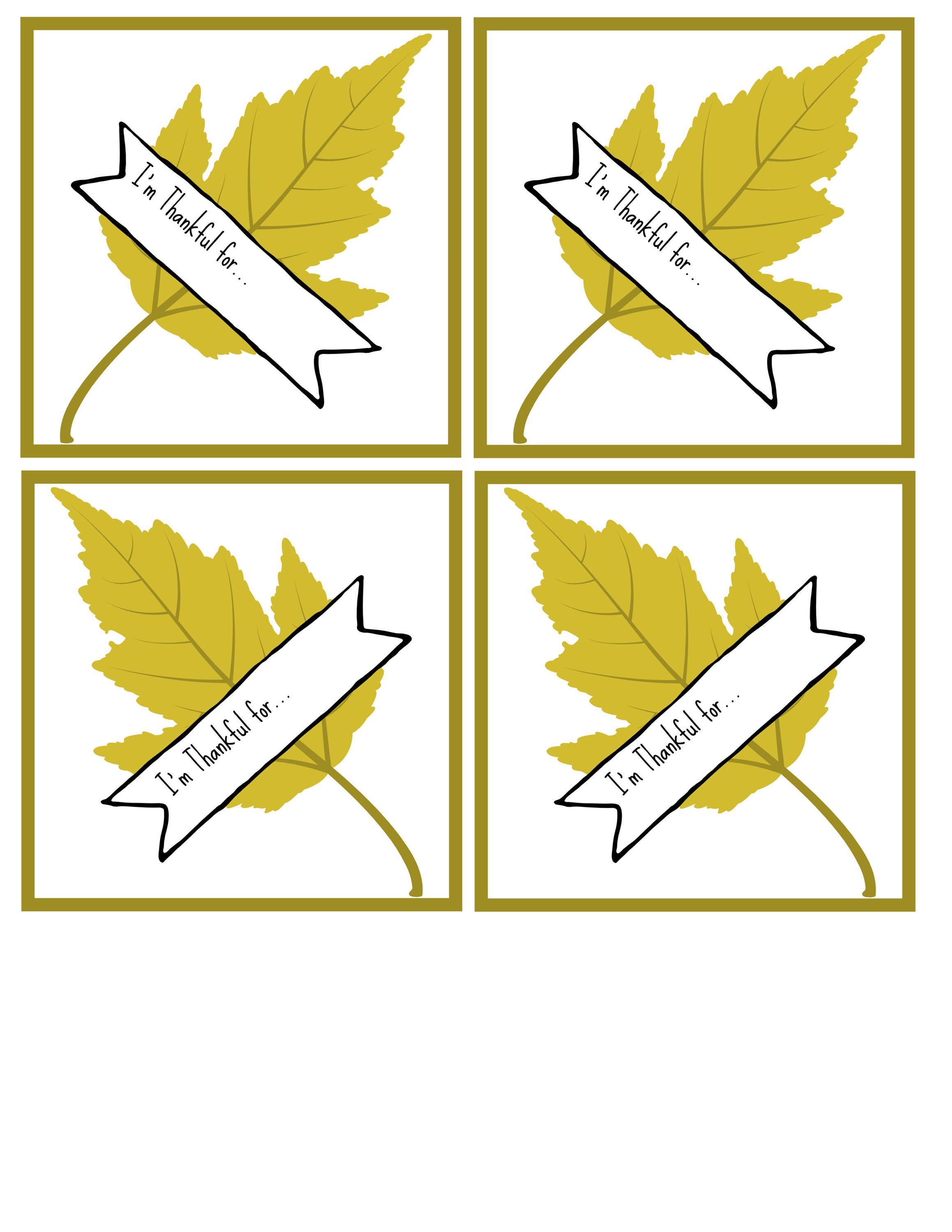 Thanksgiving Leaves - Gratitude Leaves - Printable Thankful Leaves ...