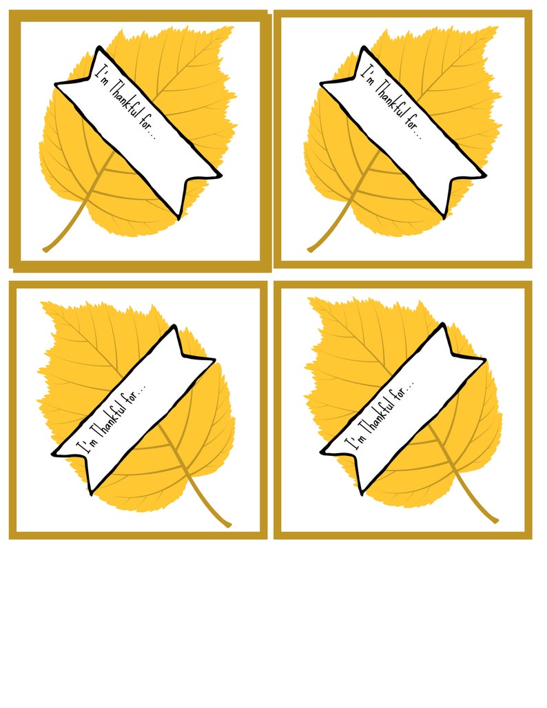 Thanksgiving Leaves - Gratitude Leaves - Printable Thankful Leaves ...