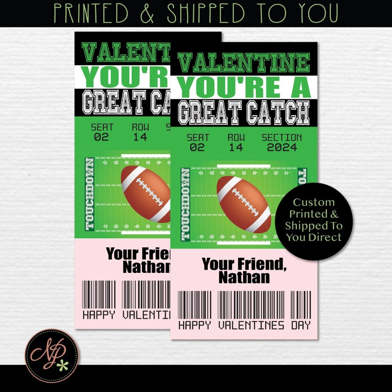 Football Valentine - Etsy