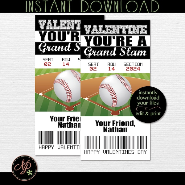 Baseball Valentines - Etsy