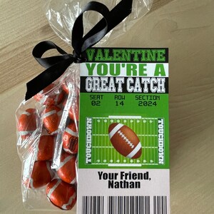 Football Valentines, Sports Ticket Valentines Cards, Printable Football ...