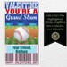 Kids Valentine Cards, Printable Baseball Valentines Tickets, Kids ...