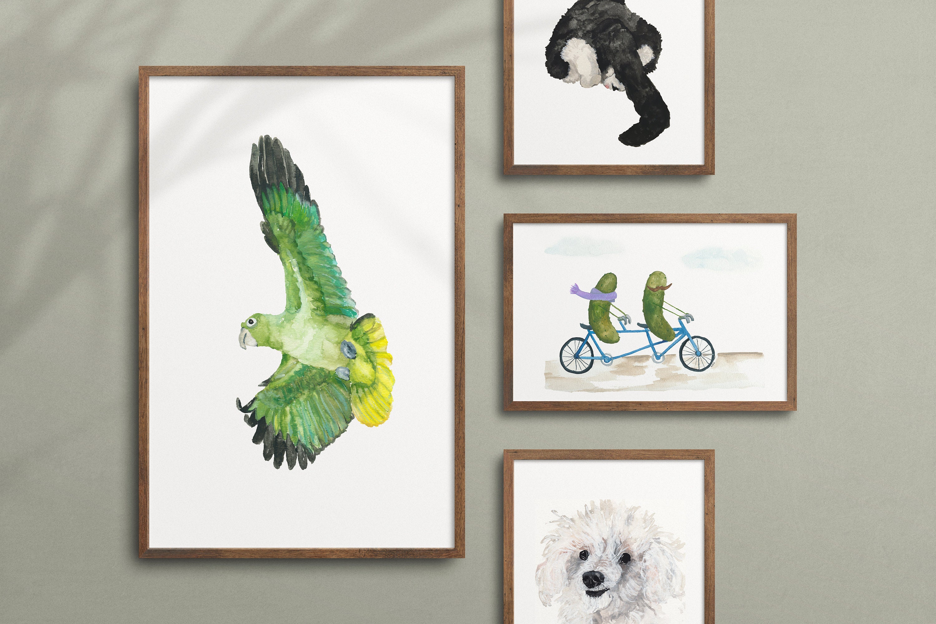 Izzie baby Got Back Cat Watercolor Art Print - Etsy