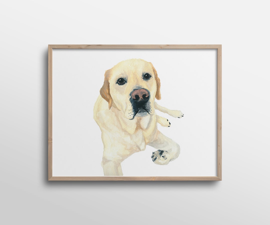 Morgan the English Labrador Retriever Watercolor Art Print - Etsy
