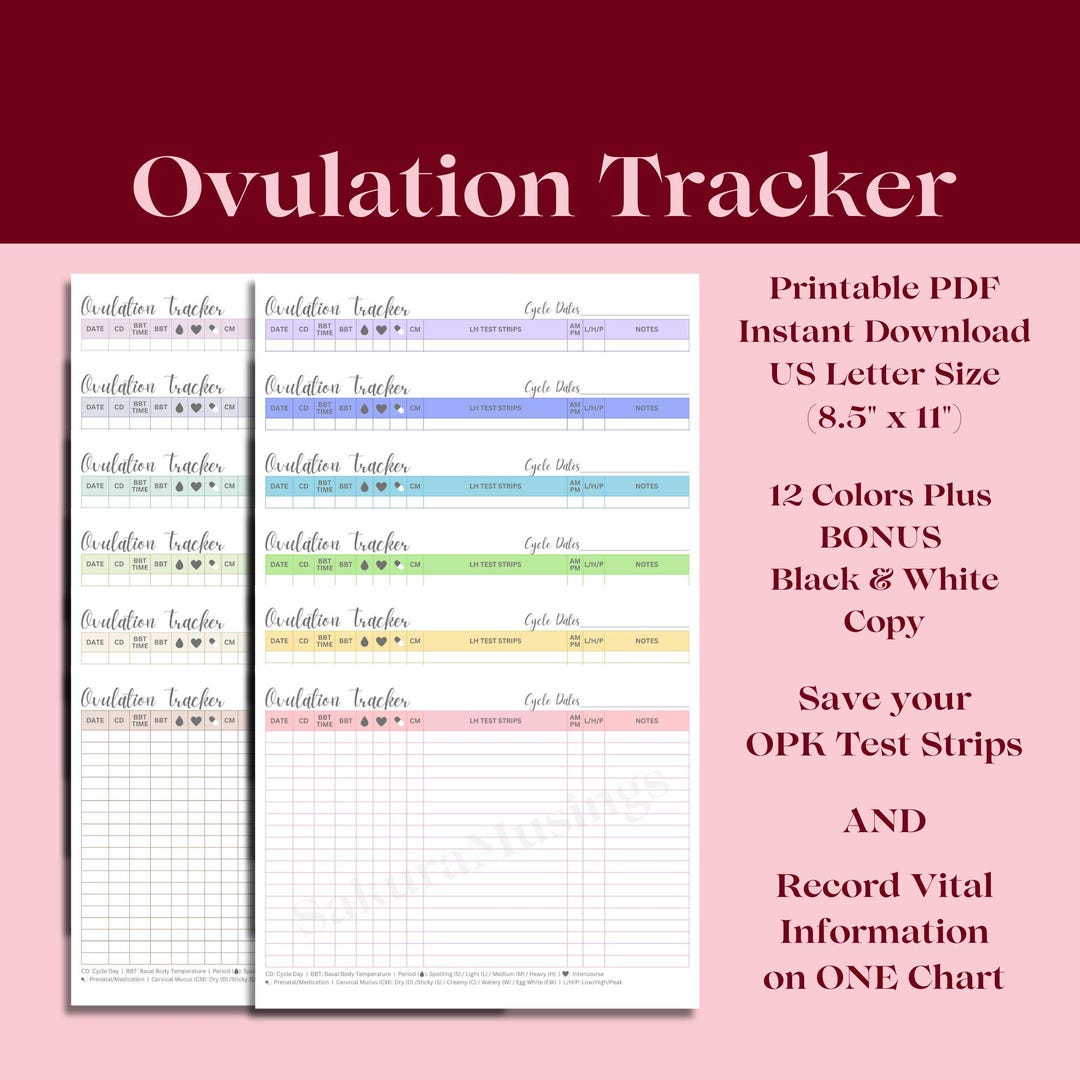 Pregnancy Planner Cycle Tracker Chart Trying to Conceive Fertility ...