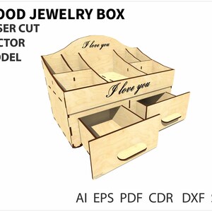 Jewelry Box CNC. Jewelry Box Jewelry Box Cut Vector Model | Etsy