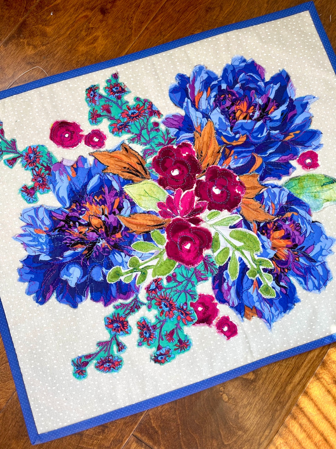 Floral Fabric Collage/collage Bouquet - Etsy