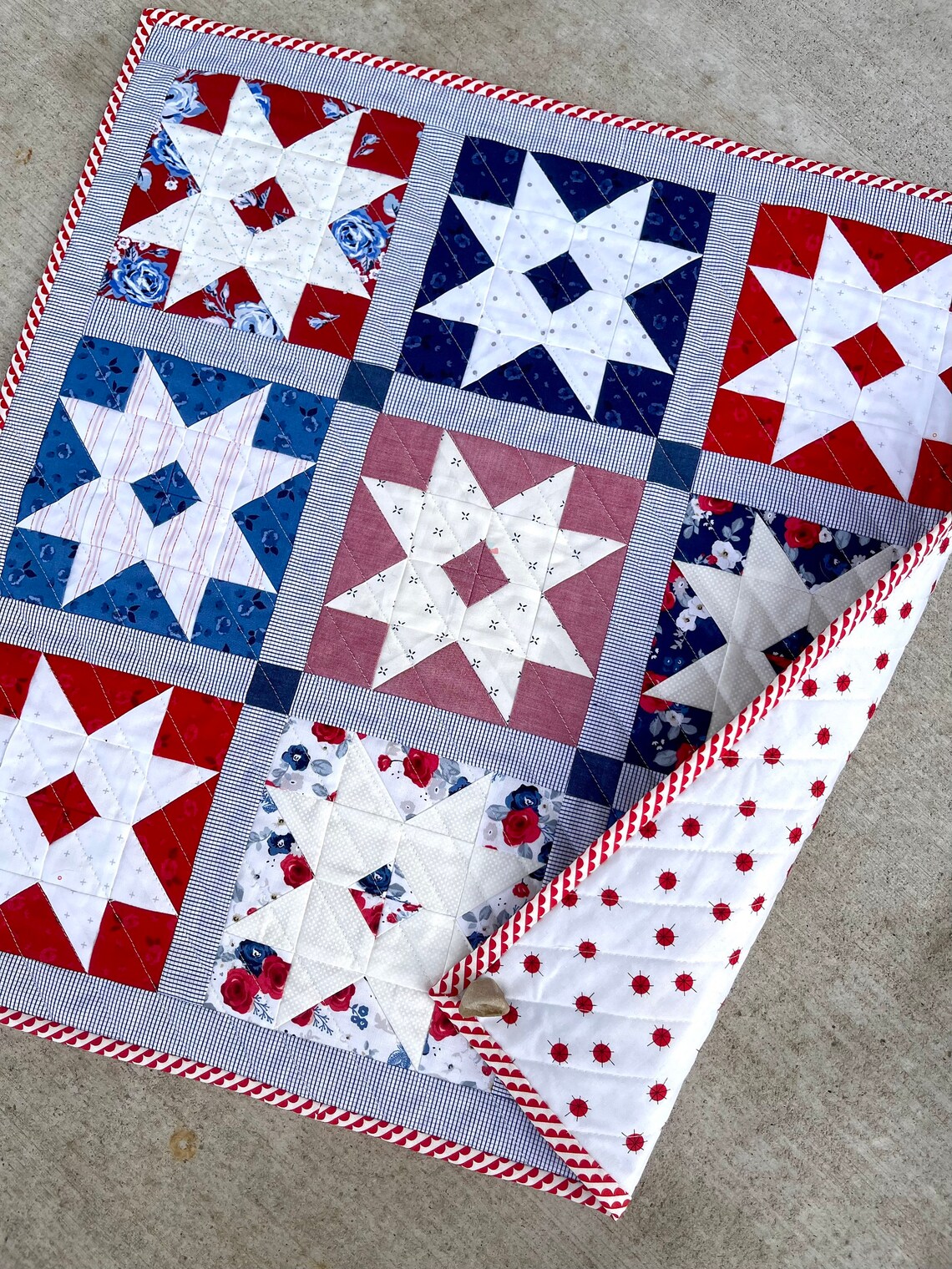 Nine Patch Star Mini Quilt Pattern PDF Digital File | Etsy