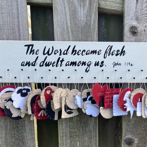 Jesse Tree Ornament Wall Display - Etsy
