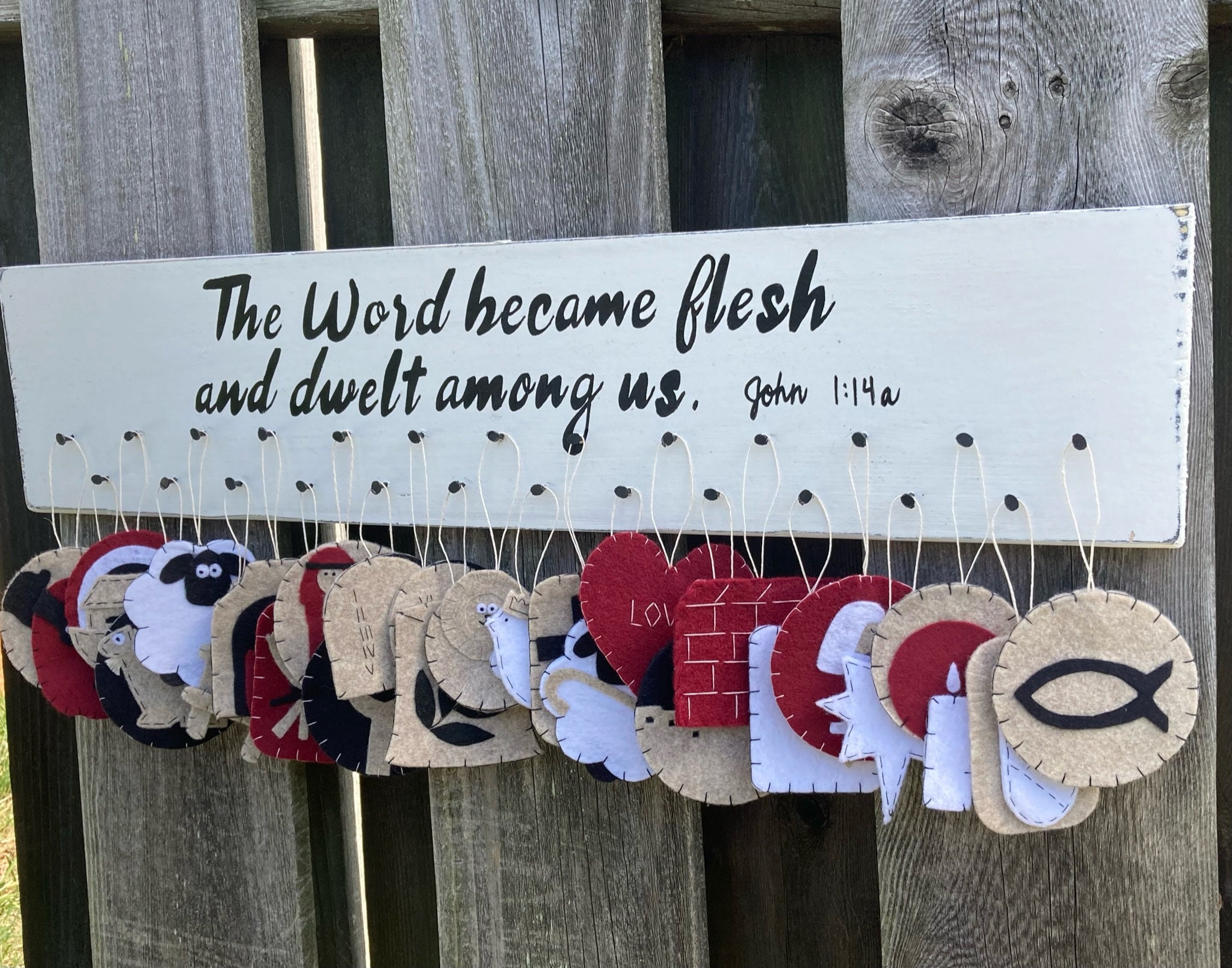 Jesse Tree Ornament Wall Display - Etsy