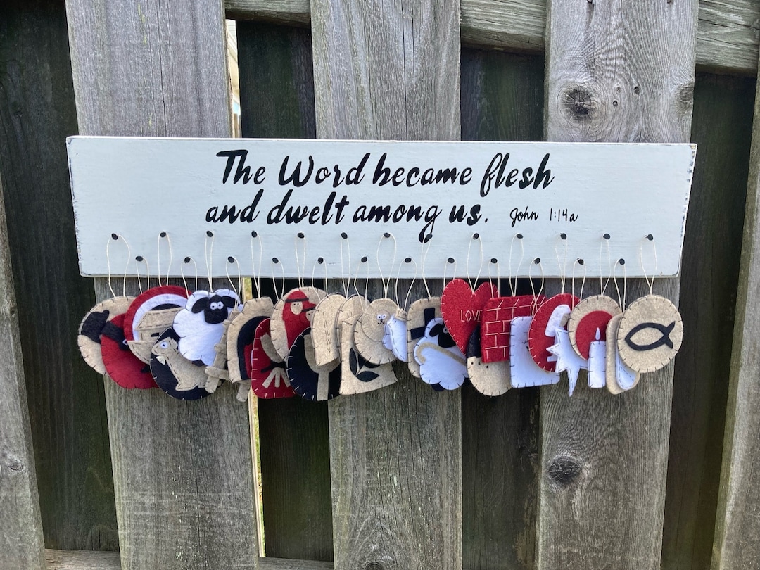 Jesse Tree Ornament Wall Display - Etsy