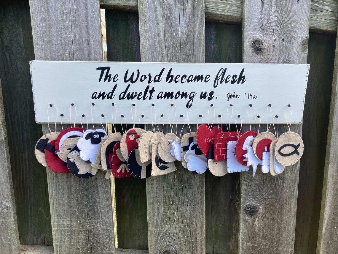 Jesse Tree Ornament Wall Display - Etsy
