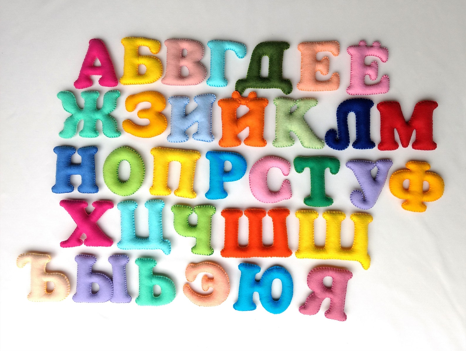 Felt Russian Alphabet Russian Letters Colorful Letters | Etsy