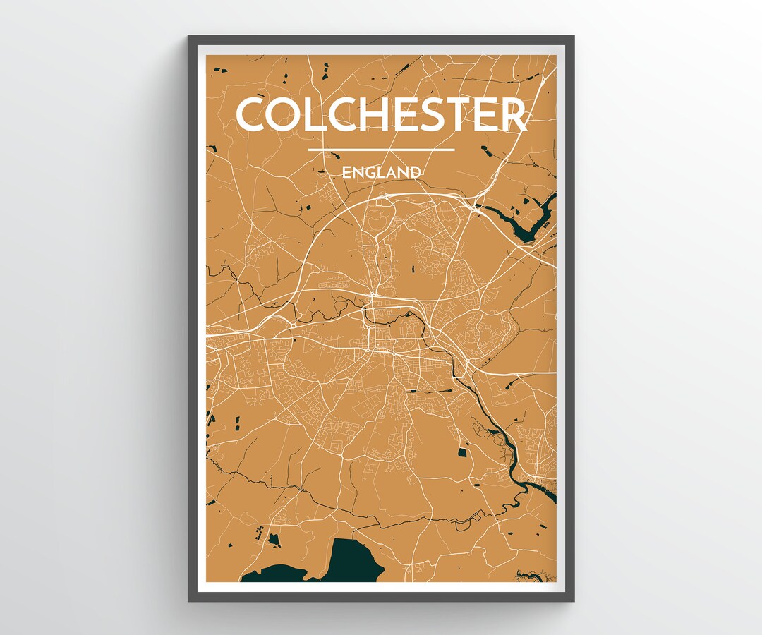 COLCHESTER, England, City Map Print // home decor, office decor ...