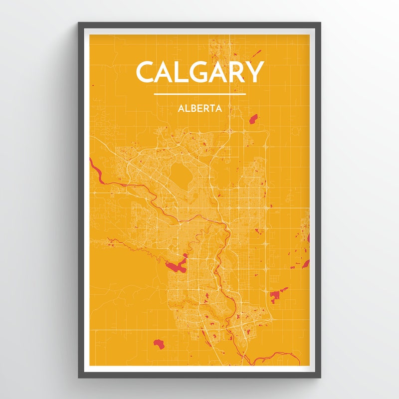 Calgary City Map - Etsy Canada