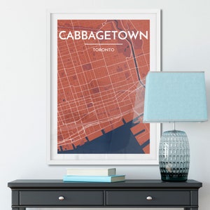 CABBAGETOWN-TORONTO Canada City Map Print // Modern - Etsy