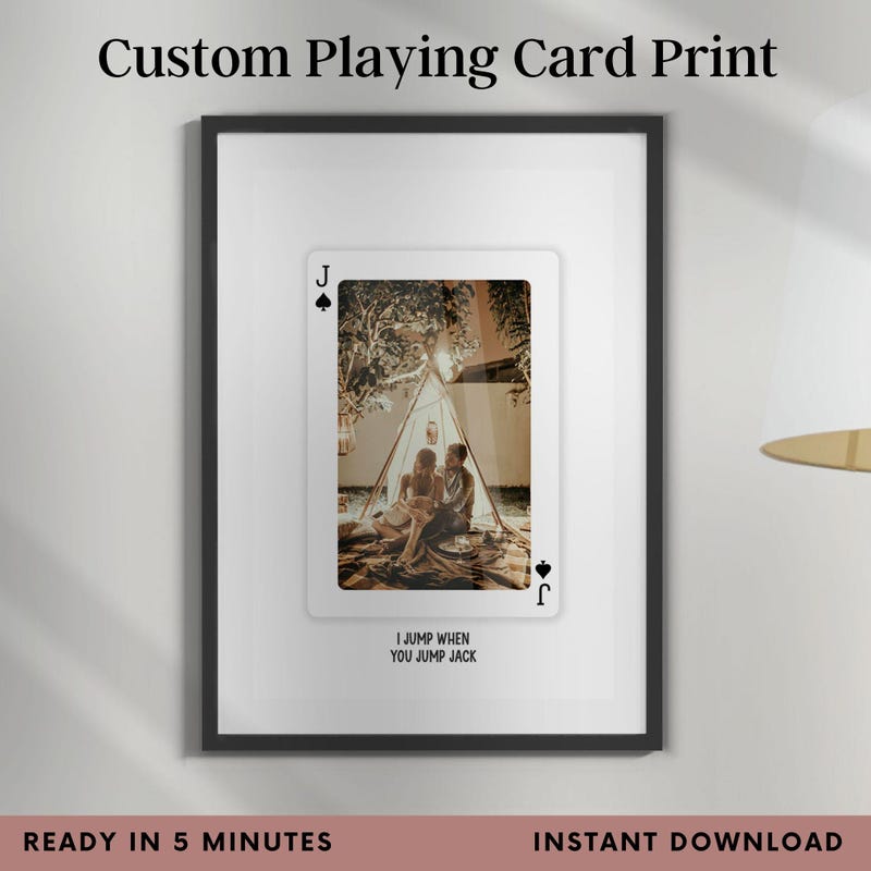 Playing Card Photo and Frame - Etsy