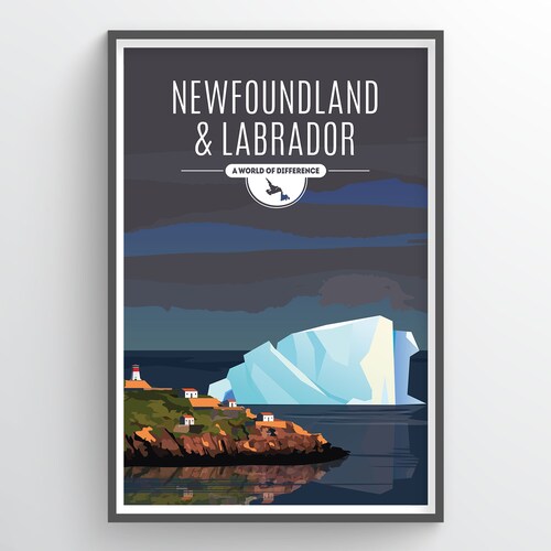 Newfoundland & Labrador Illustrated Map - Etsy