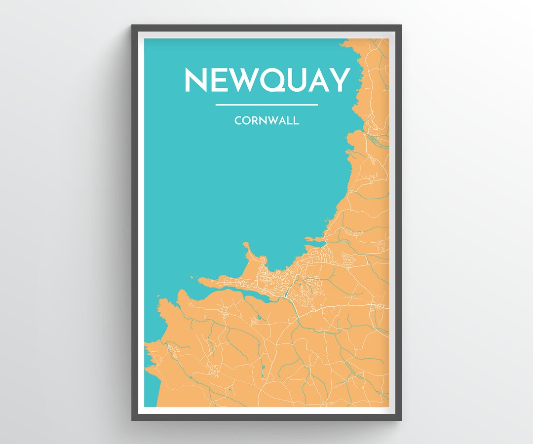NEWQUAY, England, City Map Print // Home Decor, Office Decor ...