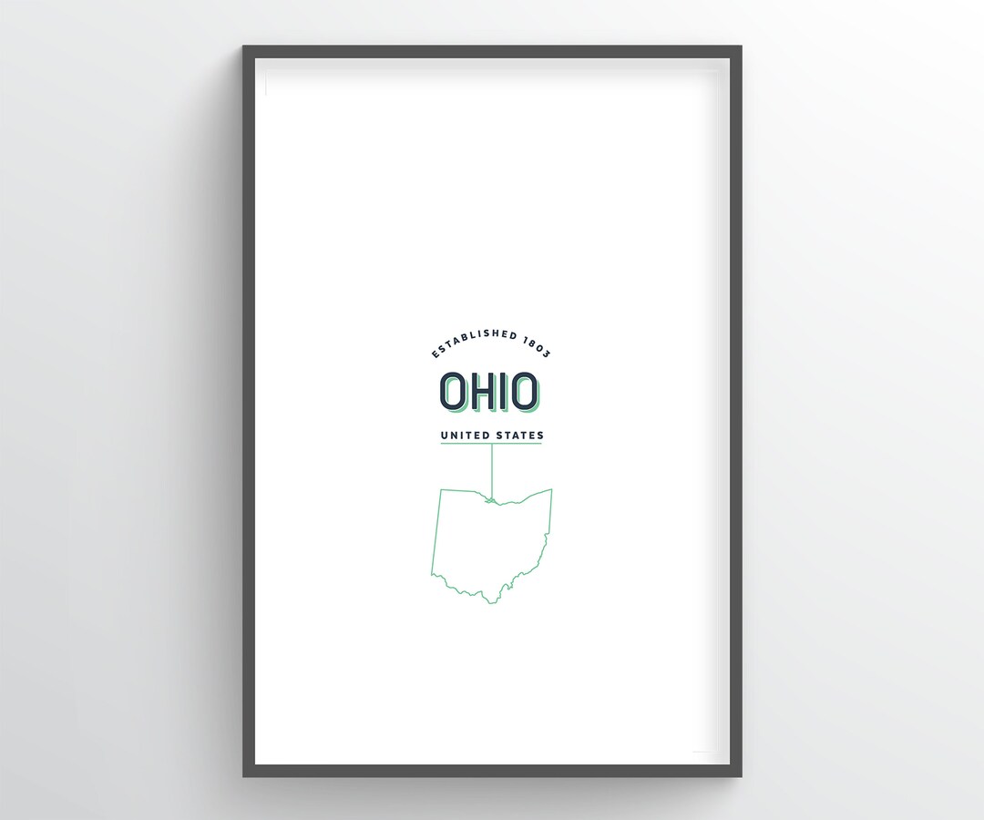 Ohio State Word Art Print Style: state Line - Etsy