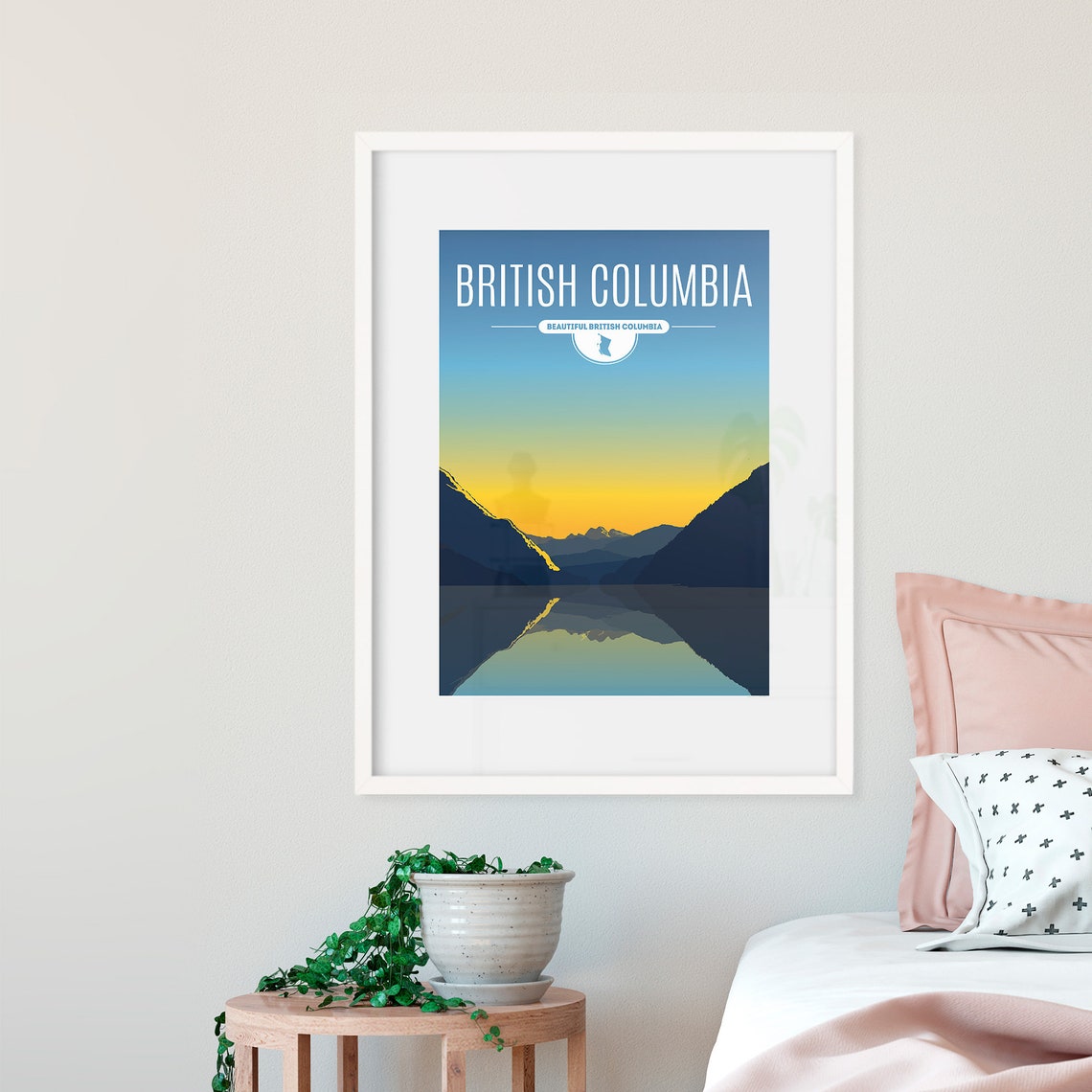 British Columbia Province Art Print Canada Map Art Map Art - Etsy