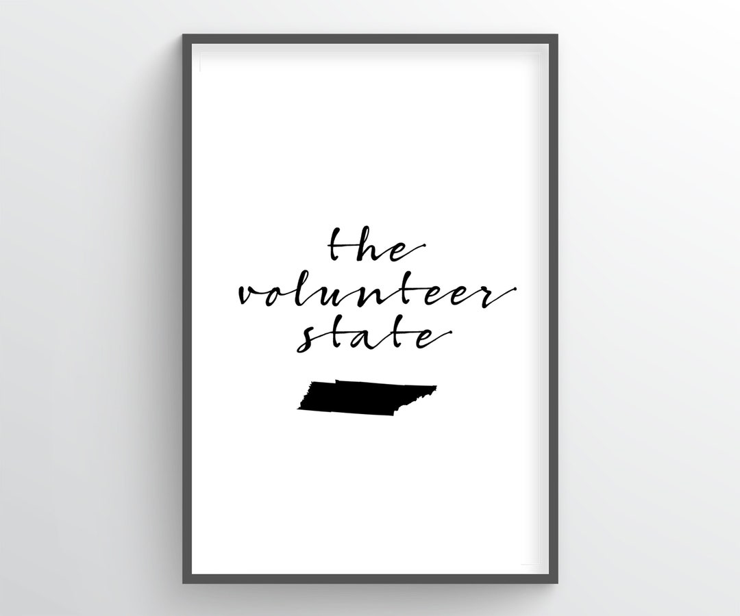 Tennessee State Word Art Print Style: slogan - Etsy