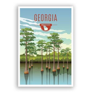 Georgia State Map Print // Modern Minimalist Art Design Home Office ...
