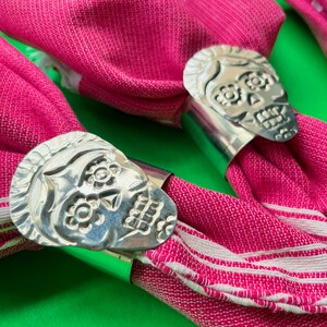 NEW Señora Catrina Sugar Skull Punched Tin Napkin Rings // Hojalata ...