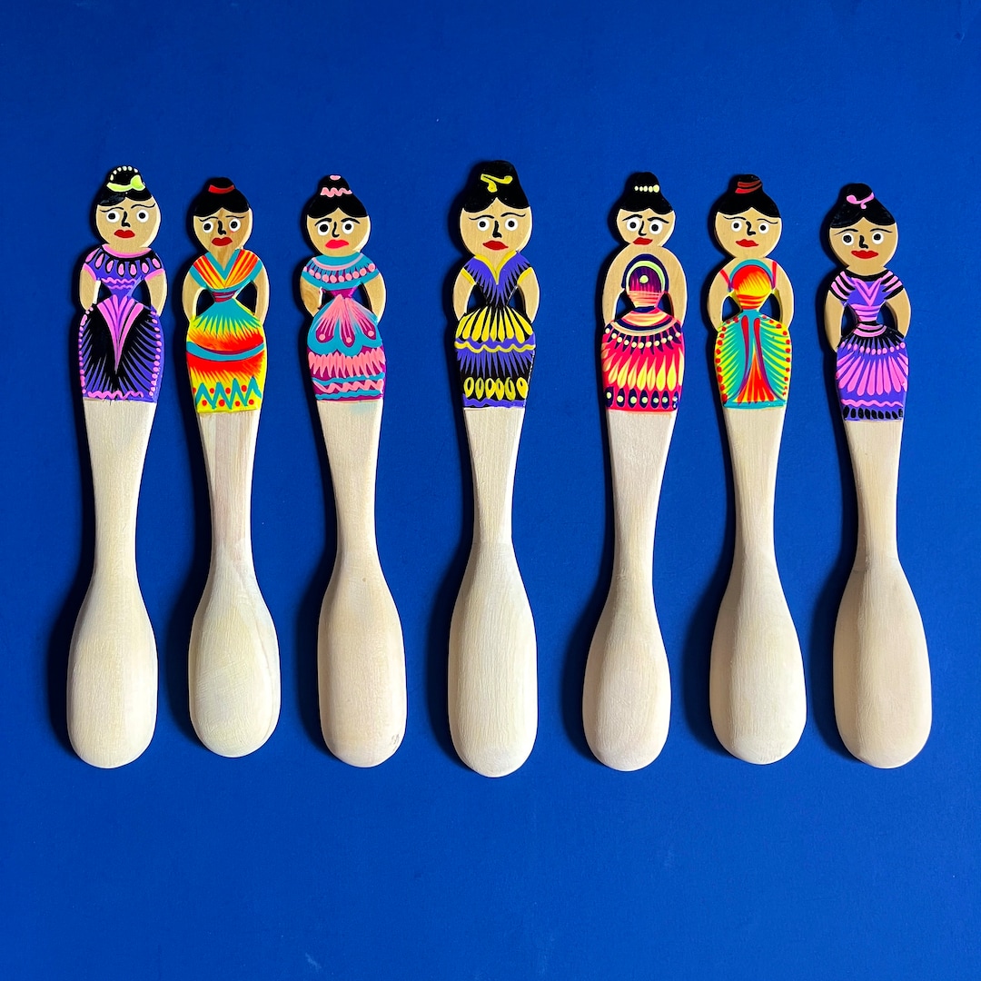 NEW Señorita Wooden Salsa and Jam Spoon Handmade in Oaxaca, Mexico 6 ...