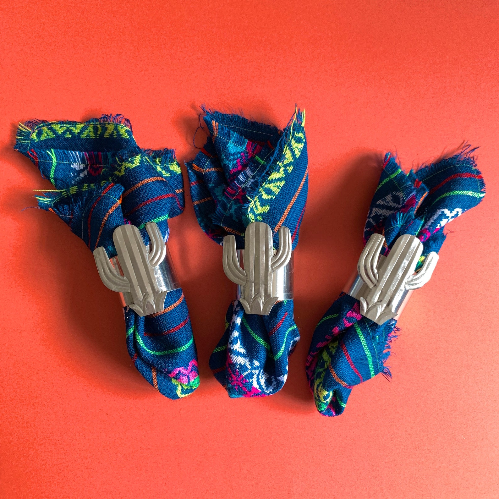 Saguaro Cactus Punched Tin Napkin Rings // Hojalata Handmade - Etsy
