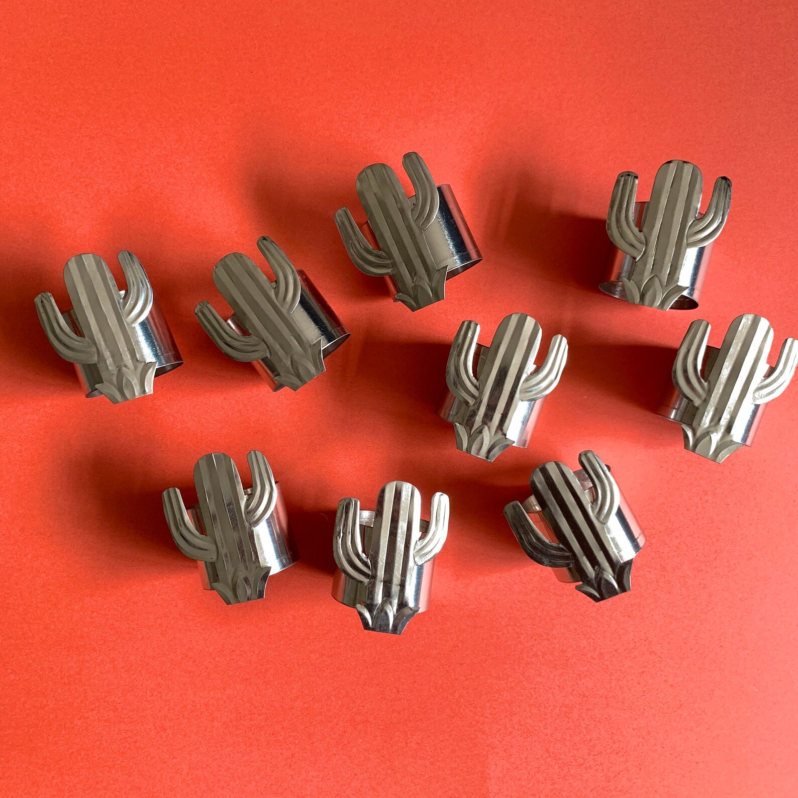 Saguaro Cactus Punched Tin Napkin Rings // Hojalata Handmade - Etsy