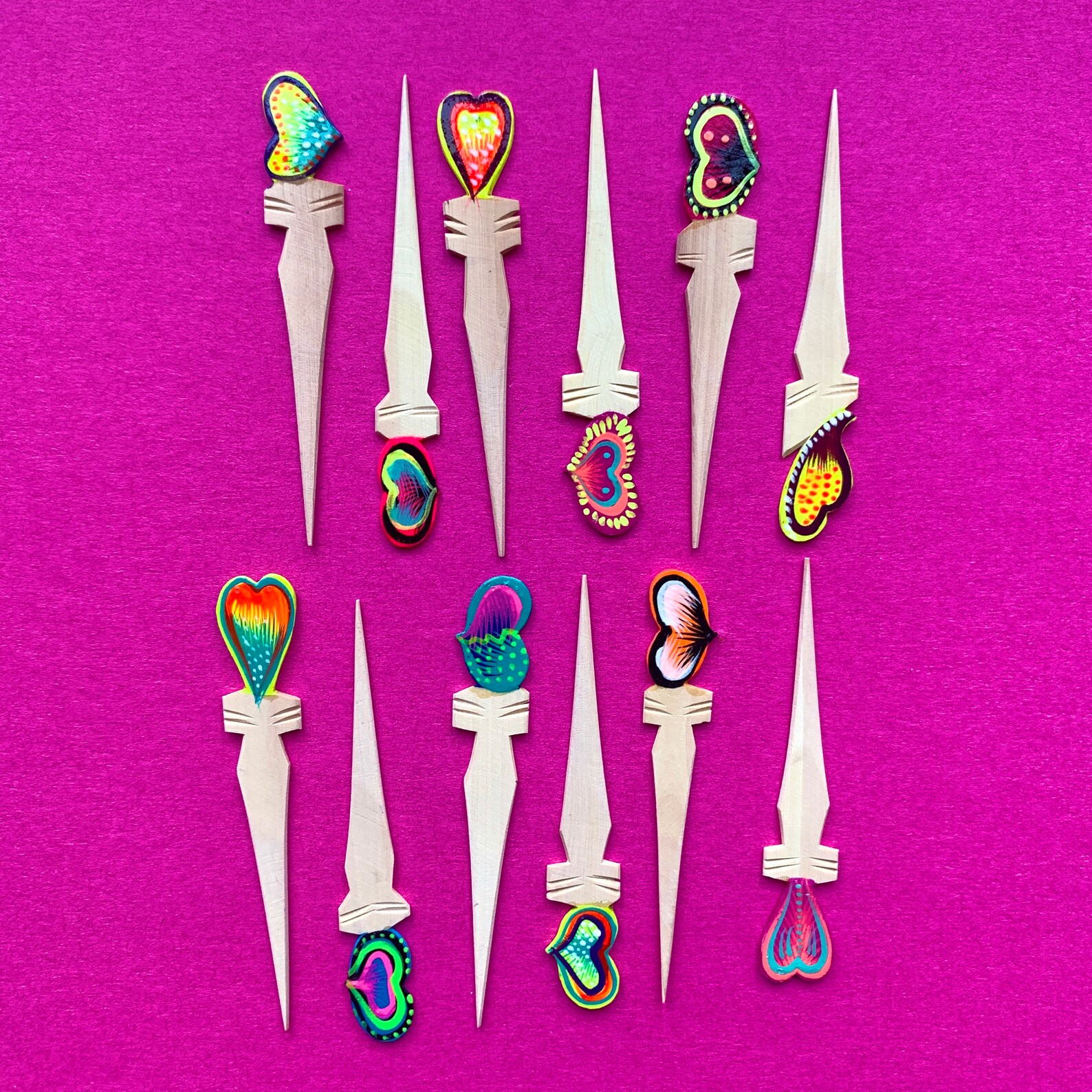 NEW Corazón Heart Handmade Reusable Appetizer Toothpicks | Etsy