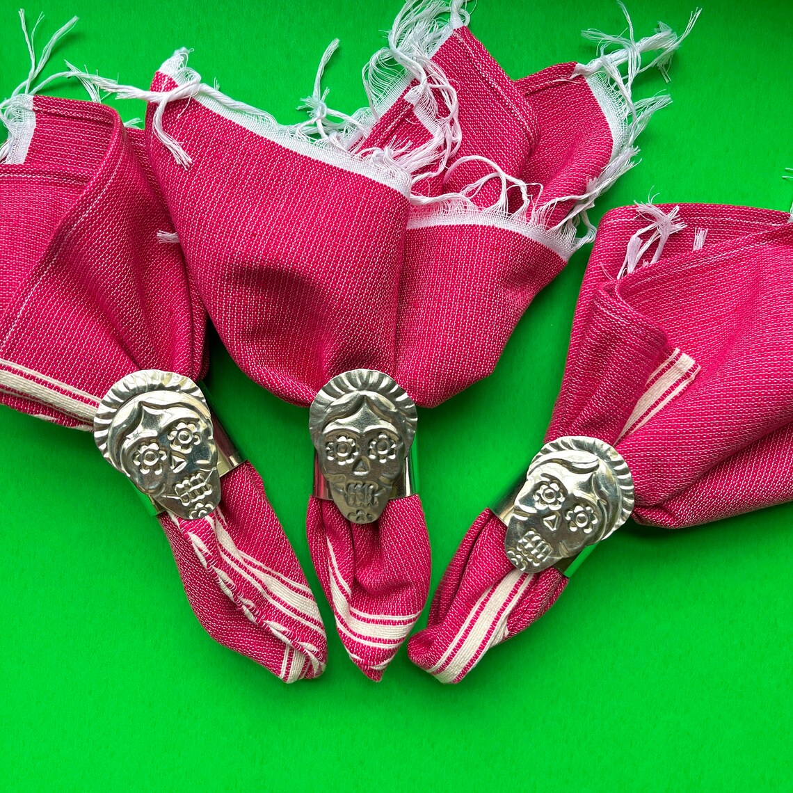 NEW Señora Catrina Sugar Skull Punched Tin Napkin Rings // - Etsy