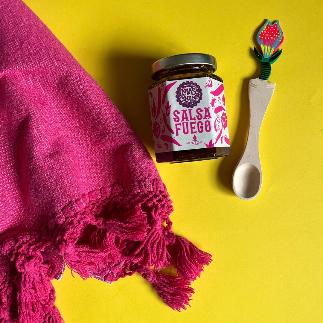 NEW Gift Set: Salsa Macha (fuego) + Handwoven Dish Towel + Handmade ...
