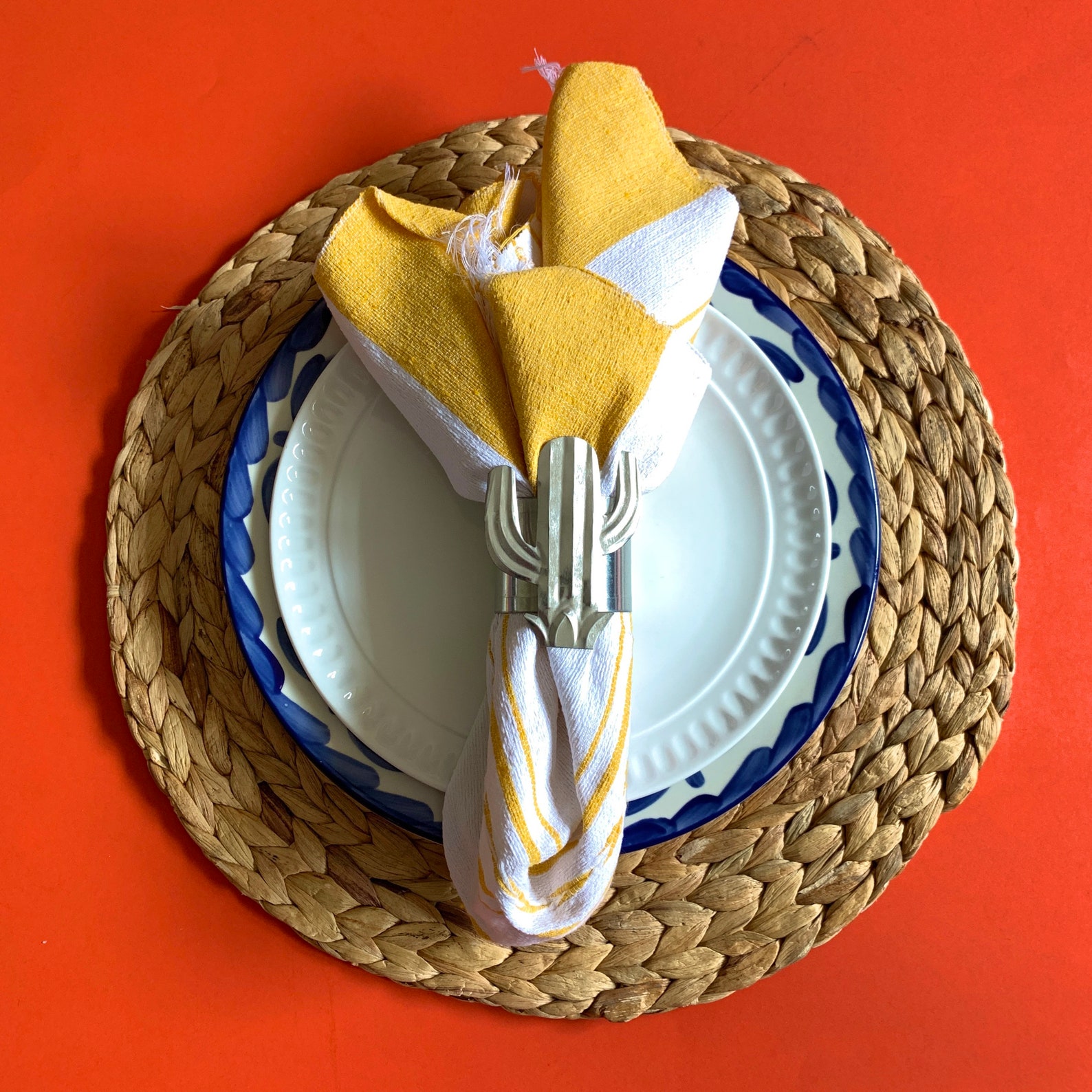 Saguaro Cactus Punched Tin Napkin Rings // Hojalata Handmade - Etsy