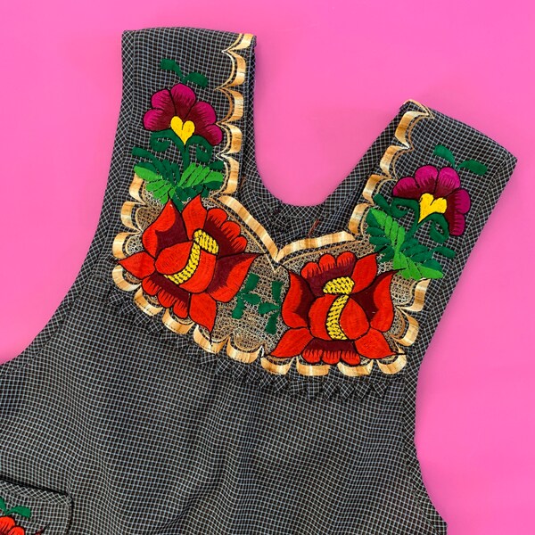Mexican Embroidered Apron - Etsy