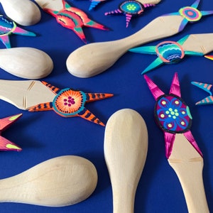 NEW Piñata Wooden Spoon Handmade in Oaxaca, Mexico 6” // Zero Waste ...