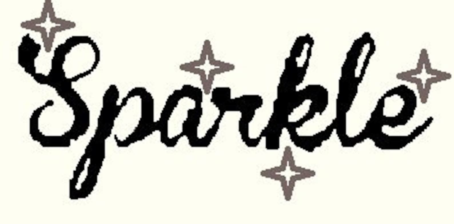 The Word Sparkle With Shiny Stars for Digital Embroidery Download - Etsy