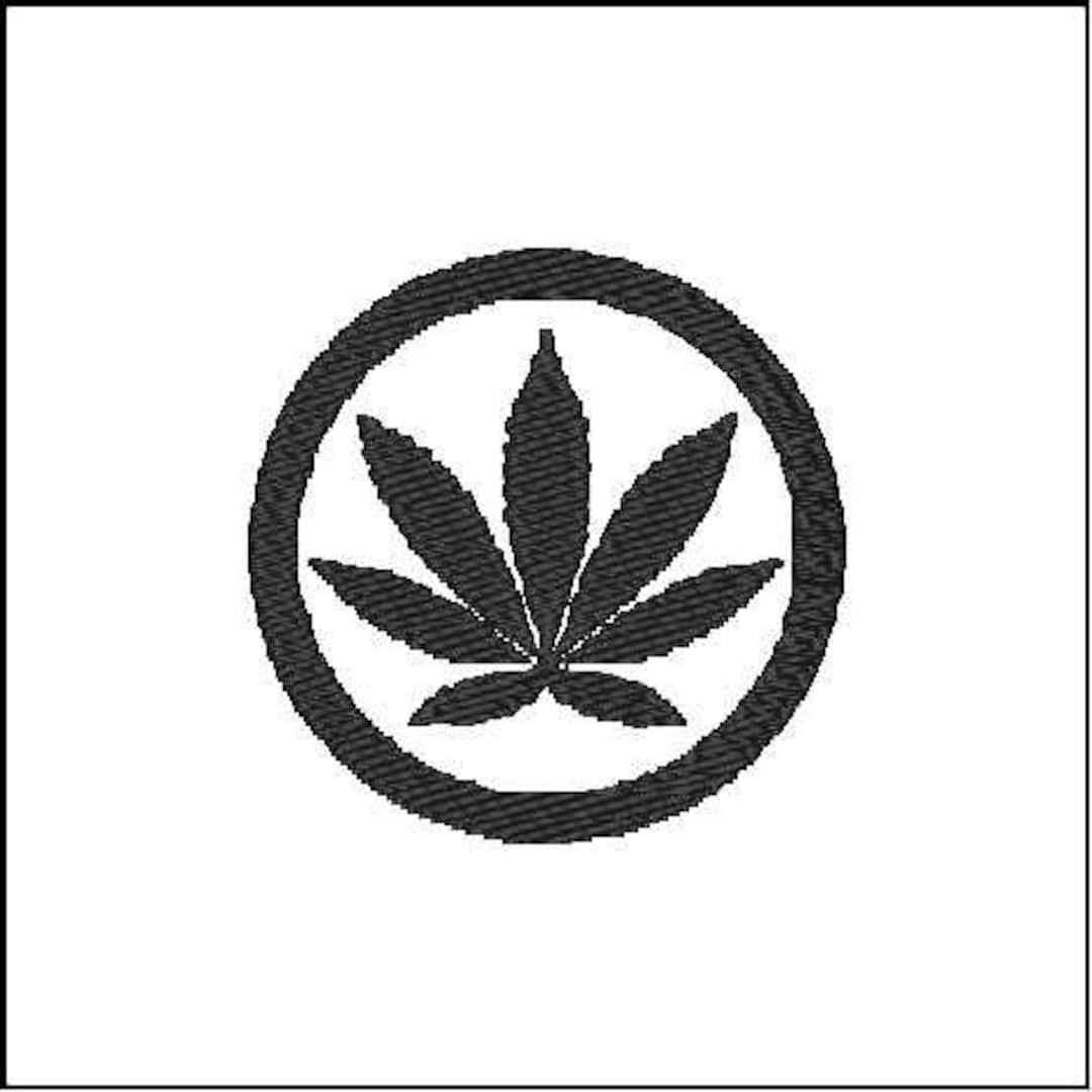Weed Leaf Symbol- A Digital File Download for Embroidery - Etsy