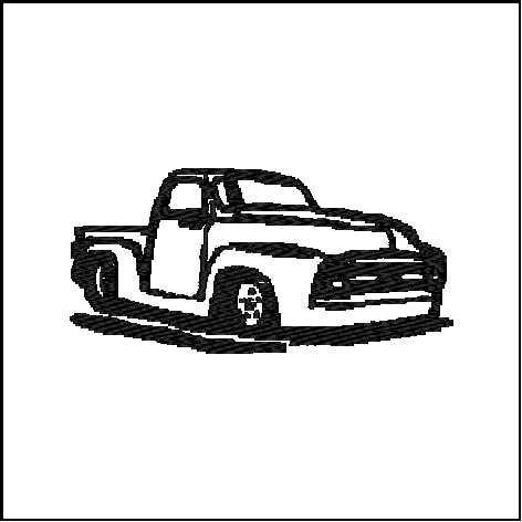 Chevy Lowrider Truck Drawings