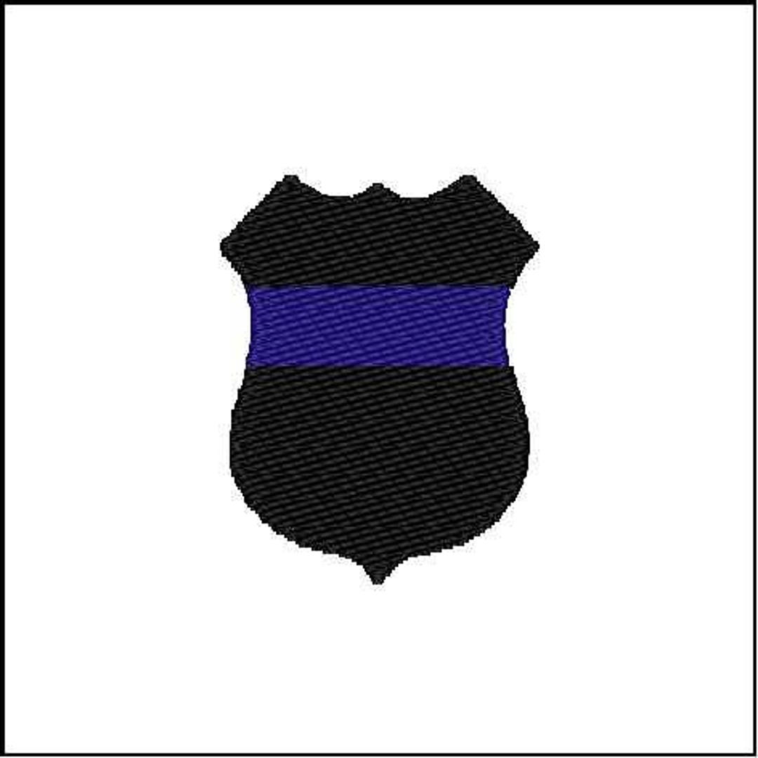 Fallen Officer Badge- an Instant File Download for Machine Embroidery ...