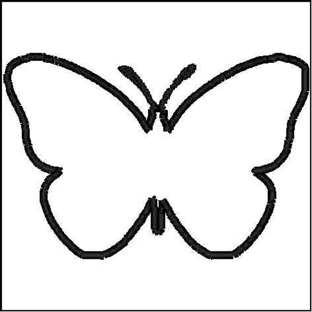Butterfly Shape Applique With Filled Antenae- an Instant Digital ...