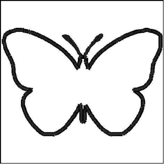 Butterfly Shape Applique With Filled Antenae an Instant | Etsy